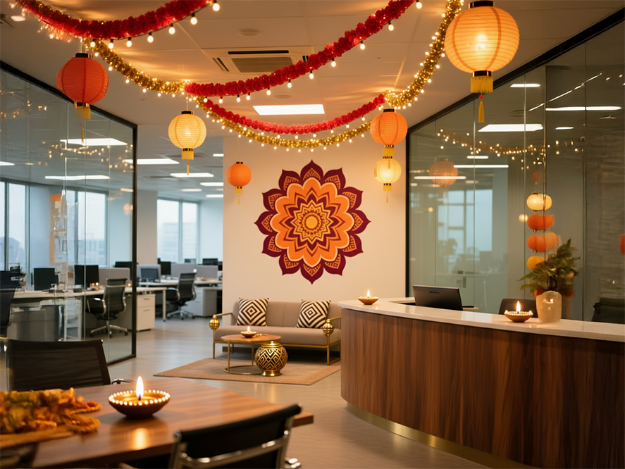 Diwali Breakout Zones: Simple Office Decor Ideas That Uplift